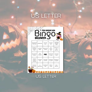 Halloween Party Bingo Game, Find Someone Who, Class Activity (digital ...