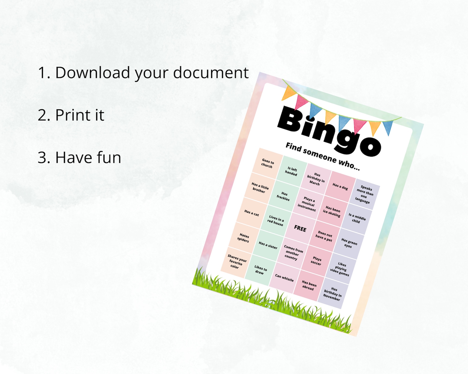 Find Someone Who Bingo, Classmates Bingo, Childrens Bingo, Back to ...