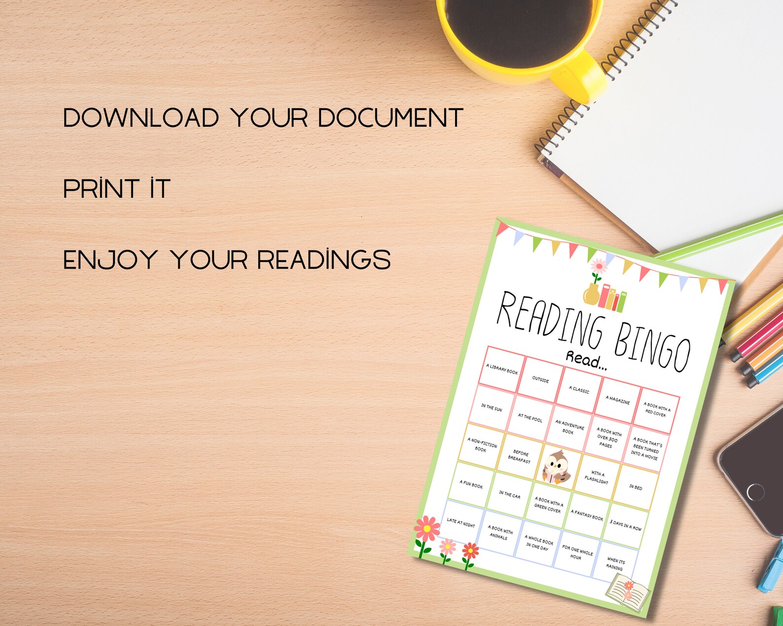 Printable Reading Bingo, Book Bingo, Bingo for Kids, Summer Bingo, Reading List, Summer Activity ...