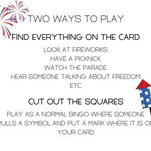 4th of July Bingo, 4th of July Game, Independence Day, Patriotic Game ...