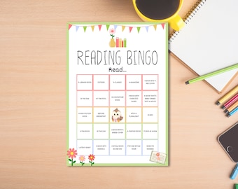 Reading Bingo Printable Reading List Book Checklist Summer Activity ...