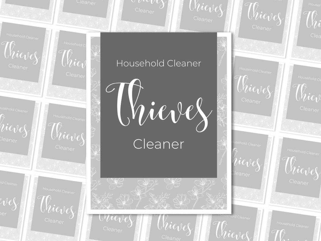 Thieves Cleaner Labels Printable, Young Living Labels, Thieves Label ...