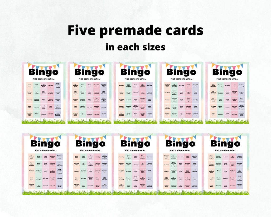 Find Someone Who Bingo, Classmates Bingo, Childrens Bingo, Back to ...