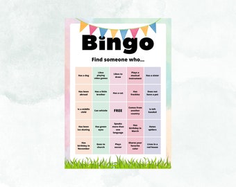 Find Someone Who Bingo, Classmates Bingo, Childrens Bingo, Back to ...