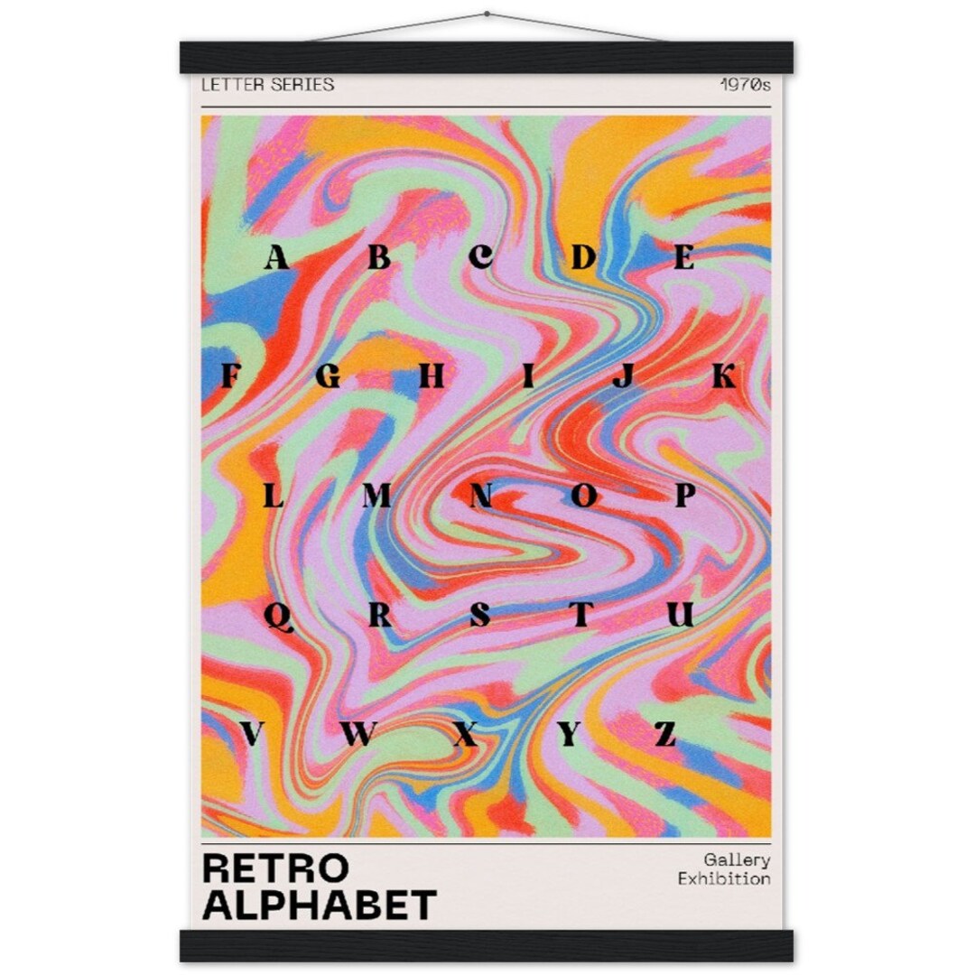 Retro Kids Playroom Alphabet-quality Matte Paper Poster & Hanger - Etsy