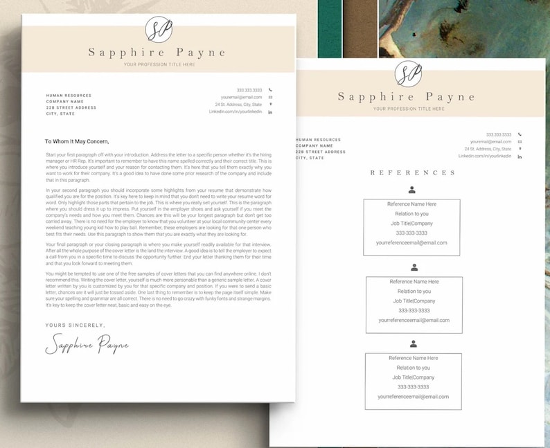 Professional Resume Template | Classy CV Template | CV Resume Template ...