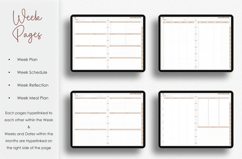 Aesthetic Digital Planner 2022 & 2023, Wellness Planner, iPad Planner ...