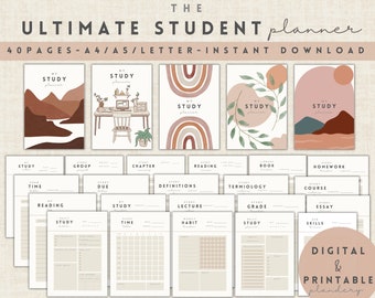 Ultimate Study Planner 40 Pages College Planner - Etsy