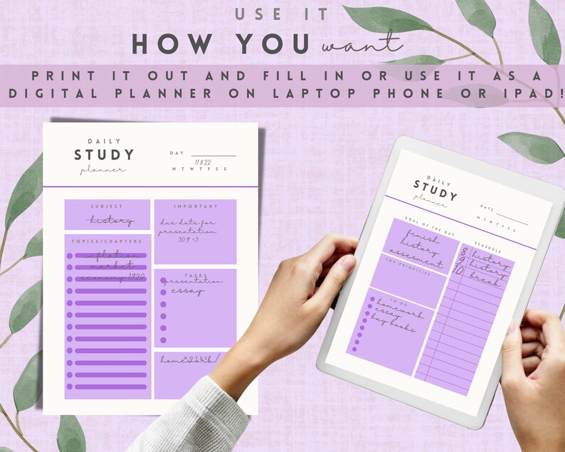 Ultimate Study Planner | 40+ Pages | College Planner | University ...