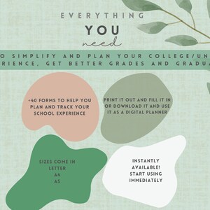 Ultimate Study Planner | 40+ Pages | College Planner | University ...