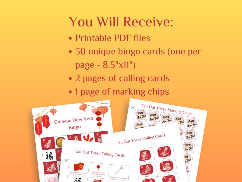 Chinese New Year Bingo Game; Lunar New Year Party Game; Chinese Zodiac ...
