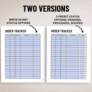 Order Tracker Template; Editable Order Tracker; Order Status Tracker ...