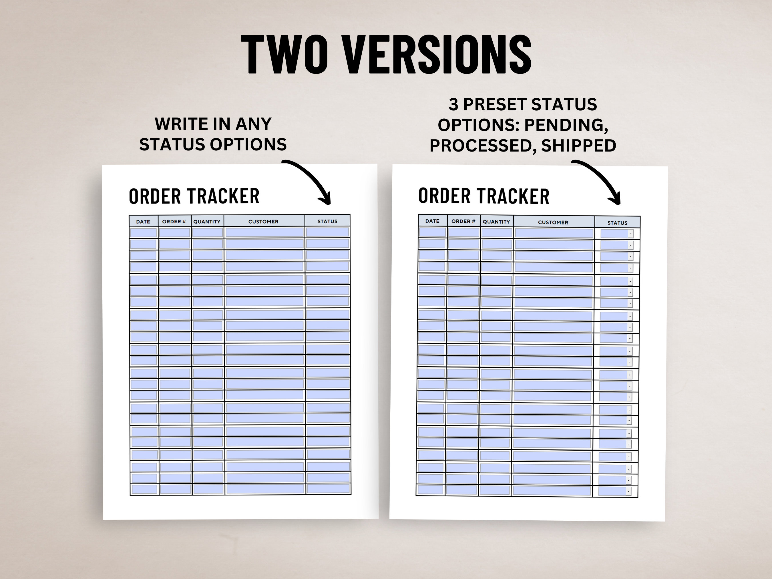 Order Tracker Template; Editable Order Tracker; Order Status Tracker ...