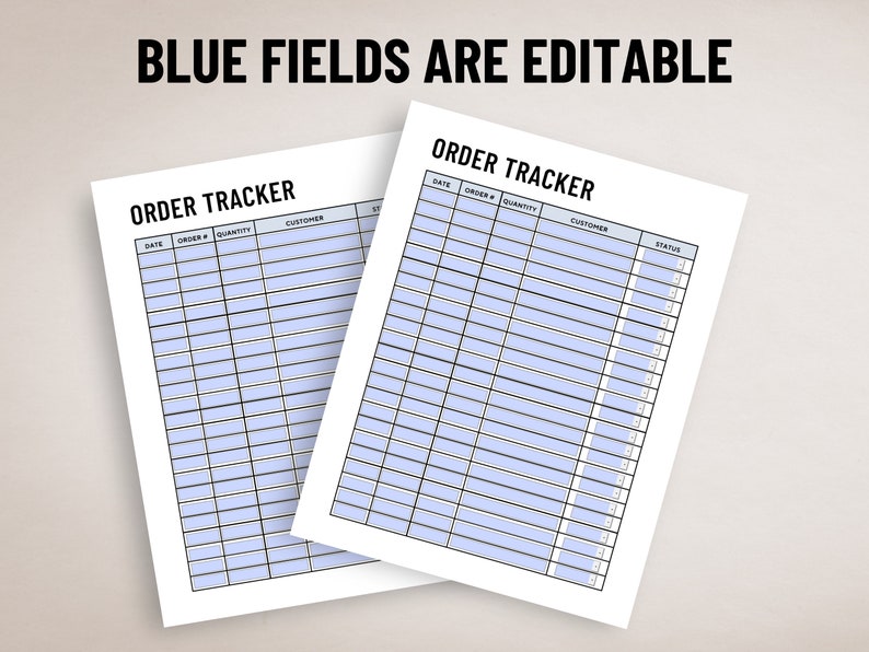 Order Tracker Template; Editable Order Tracker; Order Status Tracker ...
