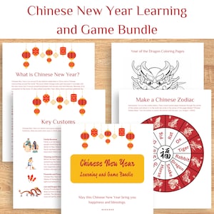 Chinese New Year Learning and Game Bundle; Lunar New Year; Chinese ...