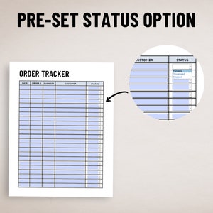 Order Tracker Template; Editable Order Tracker; Order Status Tracker ...