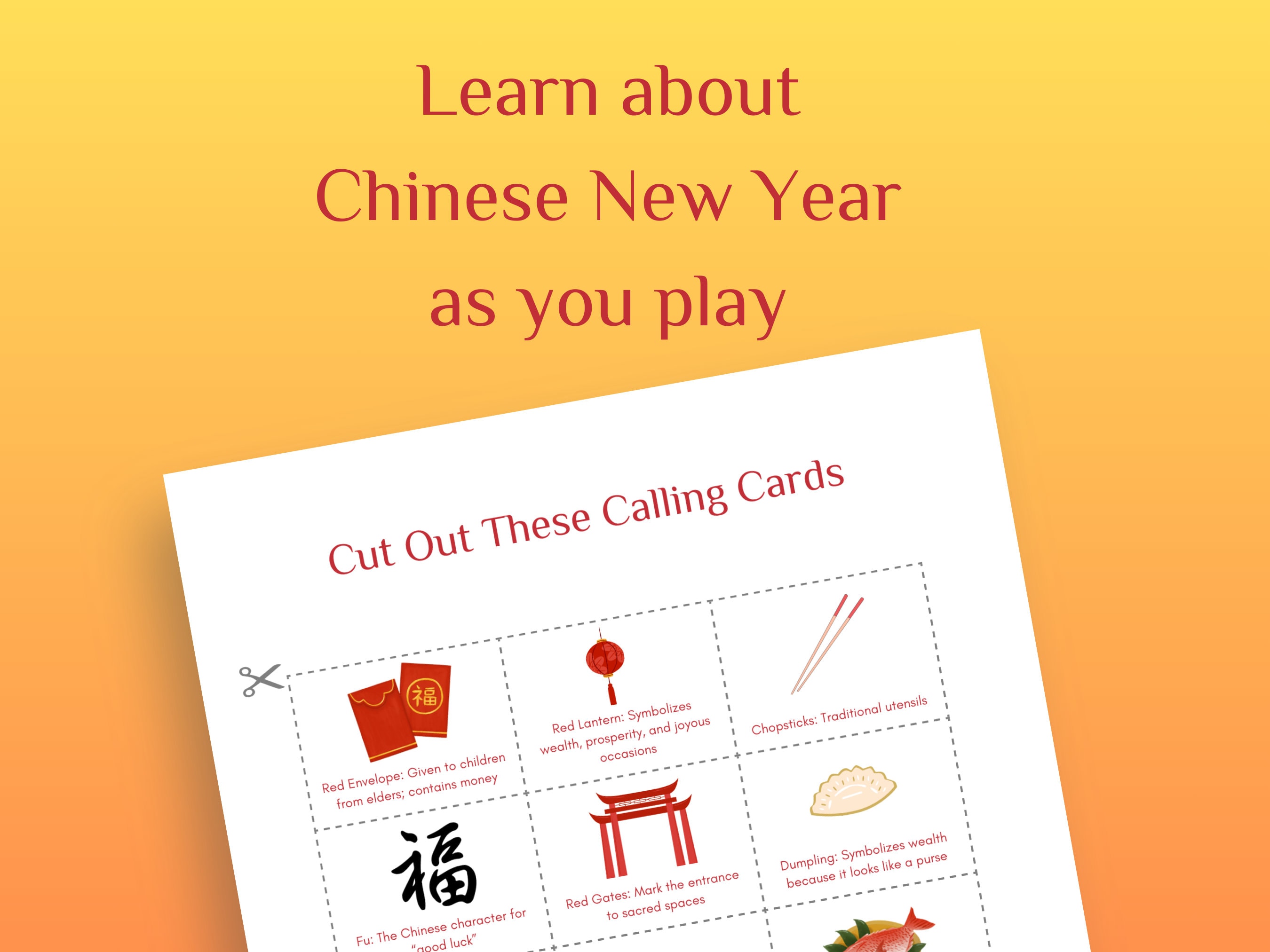 Chinese New Year Bingo Game; Lunar New Year Party Game; Chinese Zodiac ...