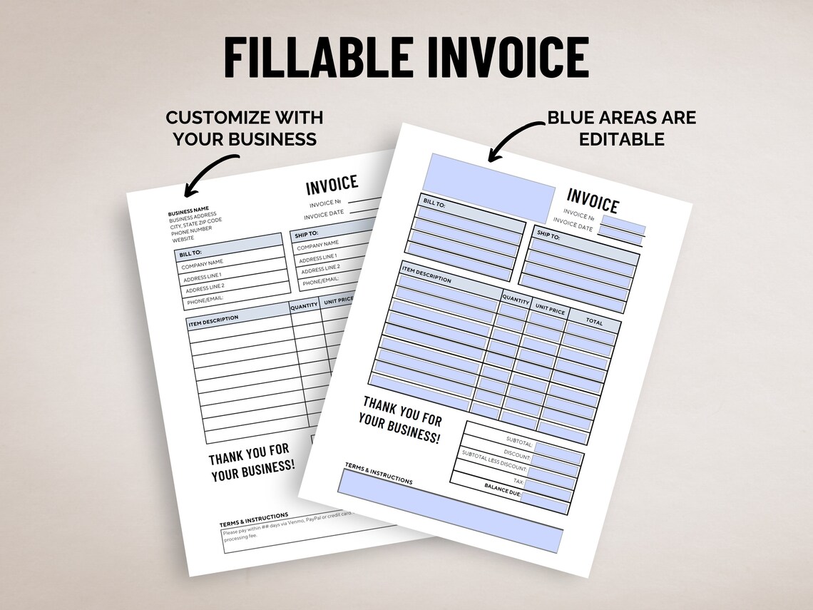 Order Form Sales Form Template Fillable Invoice Order Tracker Editable ...