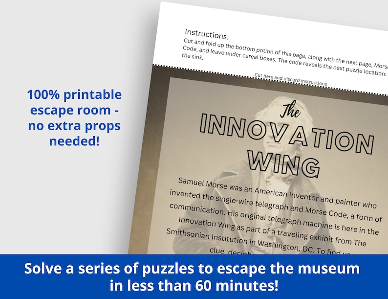 Printable Escape Room Game Kit With Museum Theme for Kids - Etsy