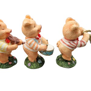 Three Musical Pigs 2 Resin Figurines Violin Drums Horn - Etsy