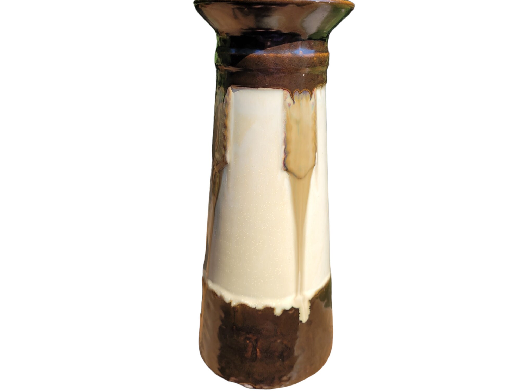 Two Tone Drip Column Ceramic 12" Candle Holder - Etsy