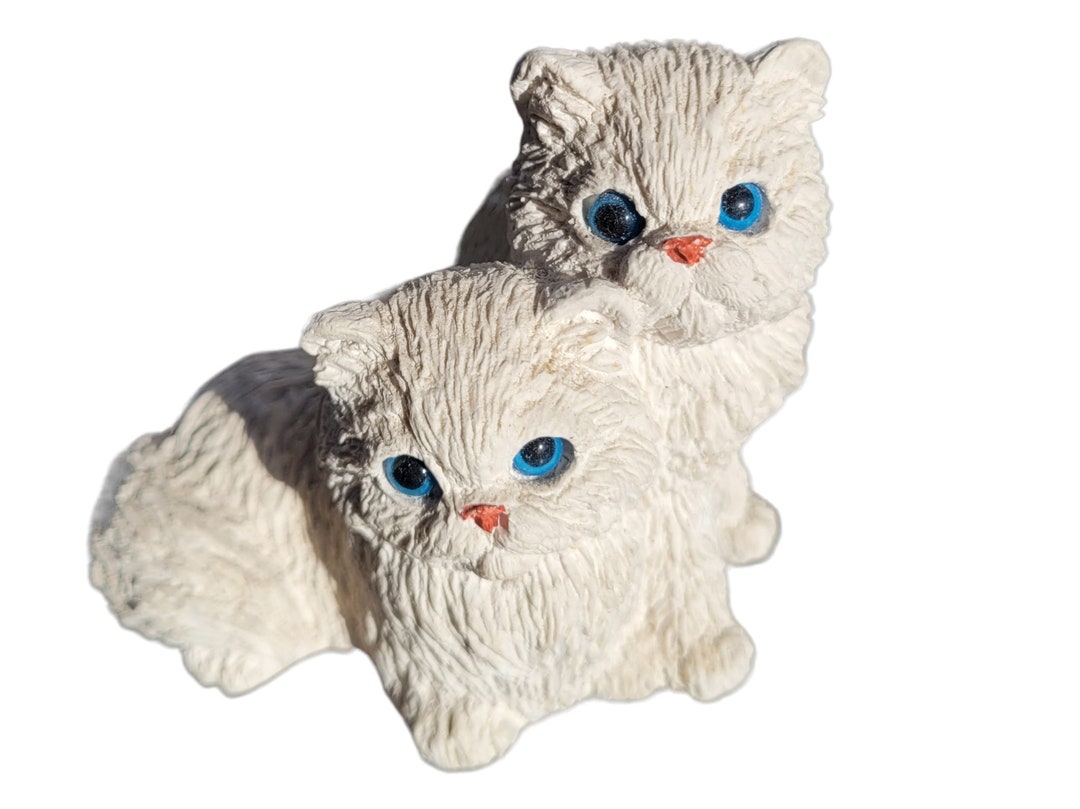 Vintage Stone Critter Cat Figurine - Etsy
