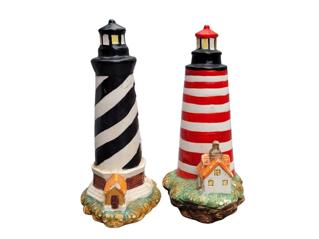 Lighthouse Salt and Pepper Shakers - Etsy