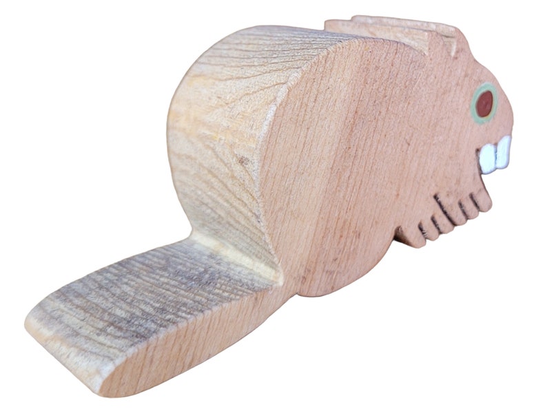 Tiny Carved Wood Beaver - Etsy