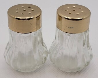 Mini Glass Salt and Pepper Shakers - Etsy