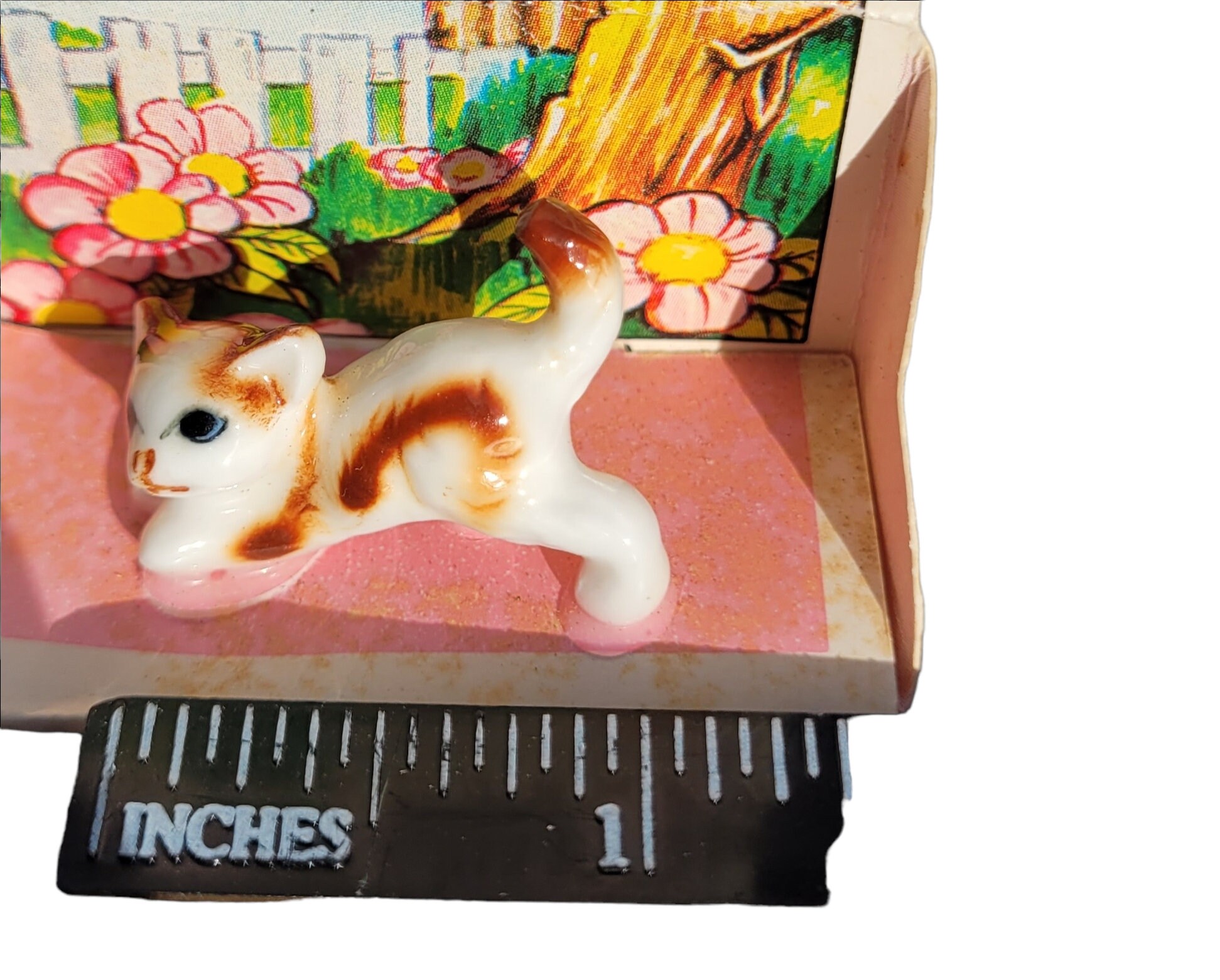 Vintage Tiny Bone China Miniatures Cat Figurine - Etsy