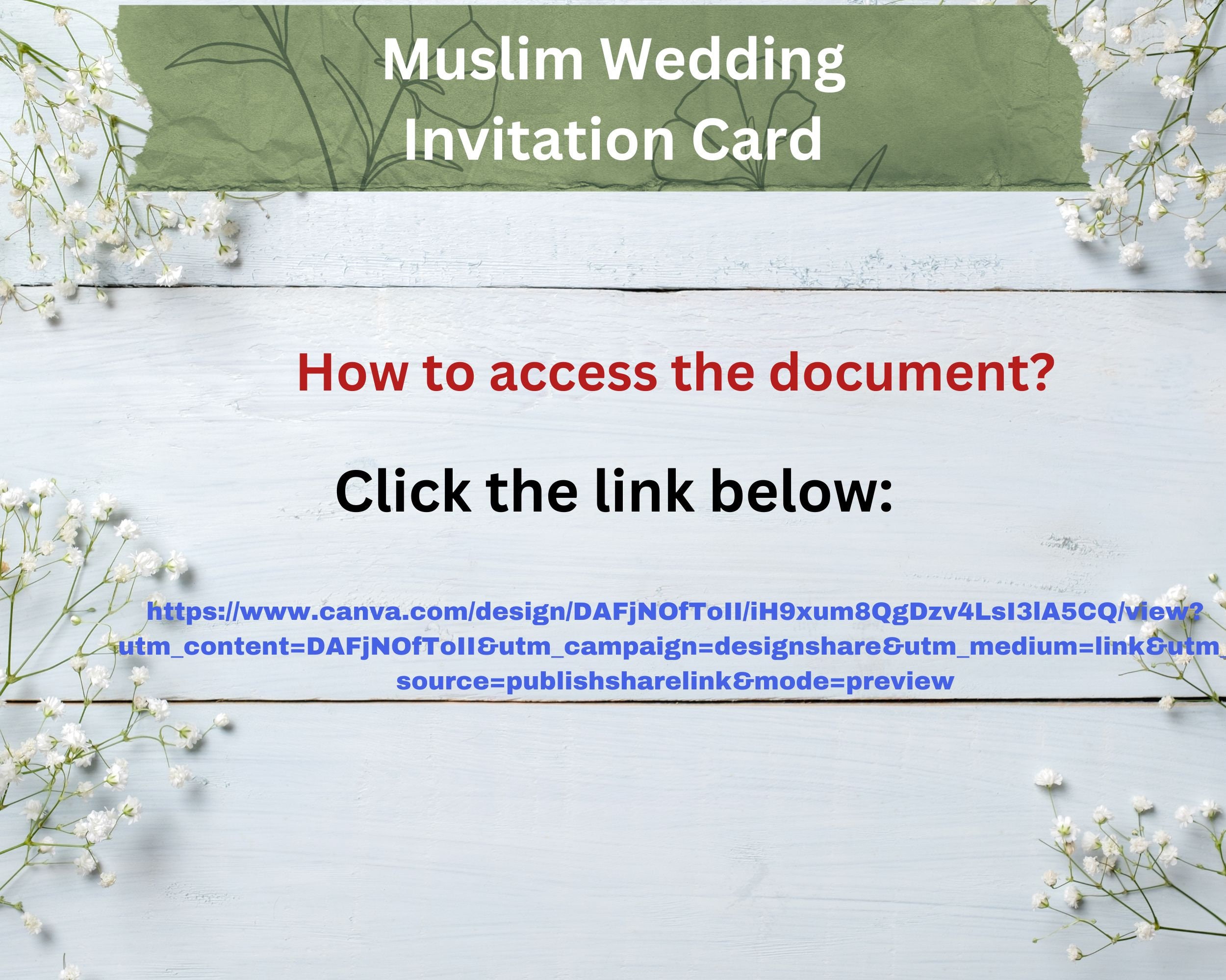 Muslim Wedding Invitation Card, Walima Invitation Card, Islamic Wedding ...