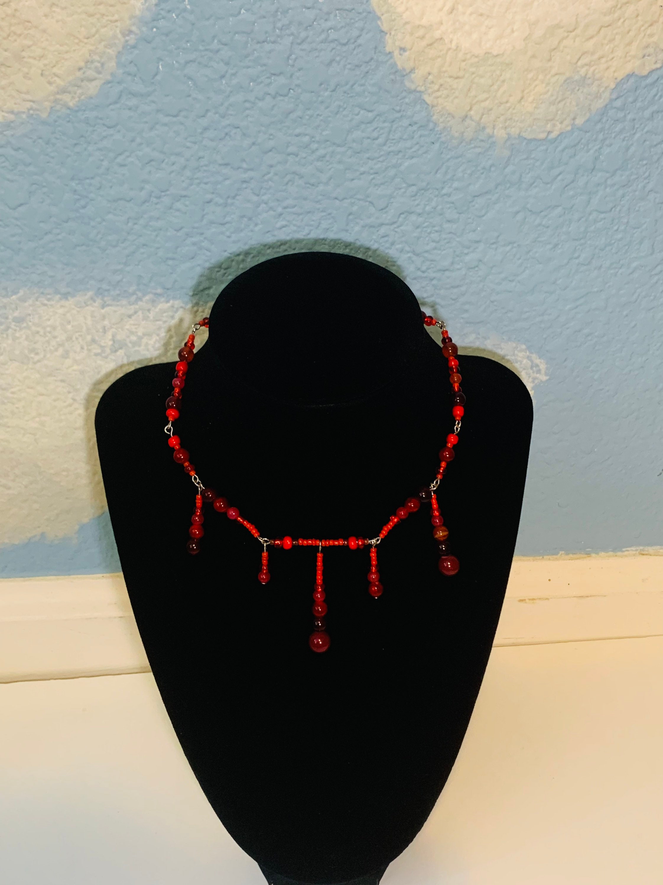 Mari Blood Drop Dripping Inspired Necklace - Etsy
