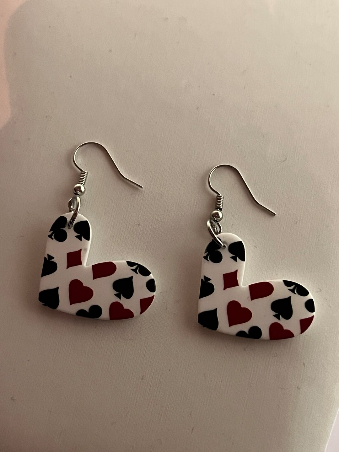 Mari Cards Alice in Borderland Inspired Heart Earrings - Etsy