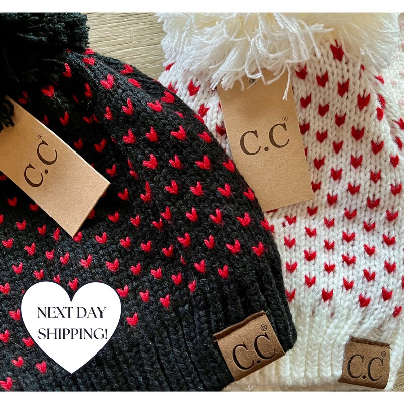 Heart Beanie - Etsy