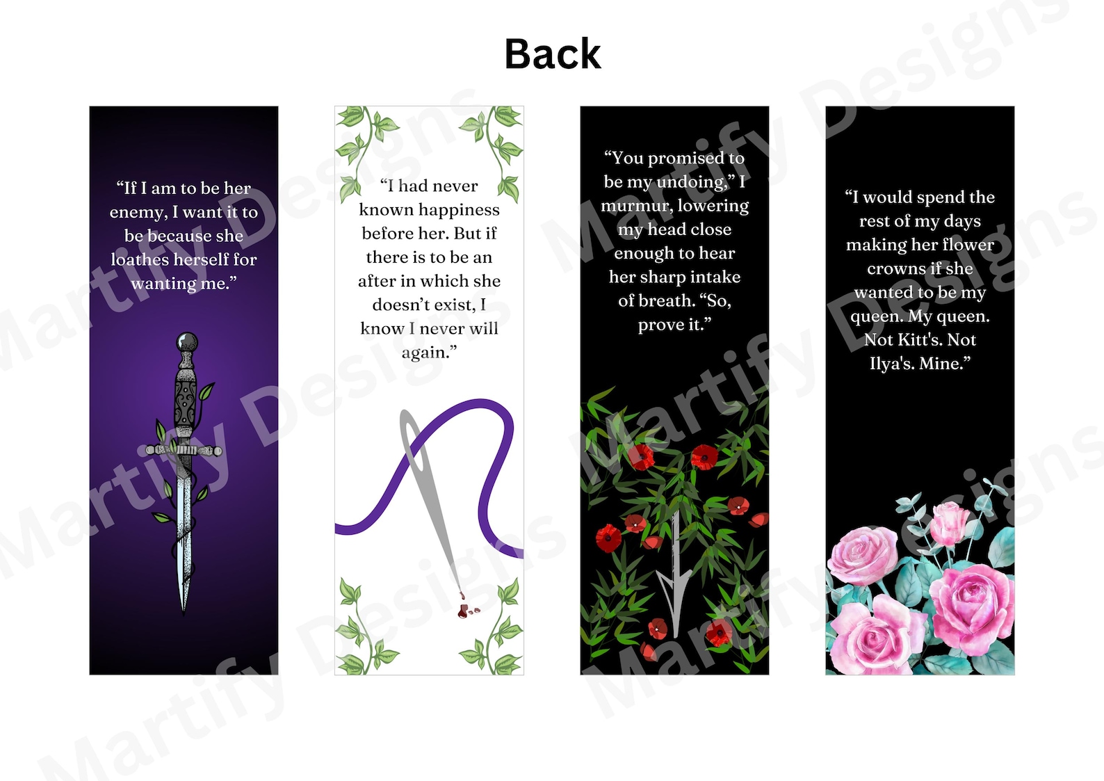 Printable Bookmarks Inspired by the Powerless Trilogy by Lauren Roberts ...