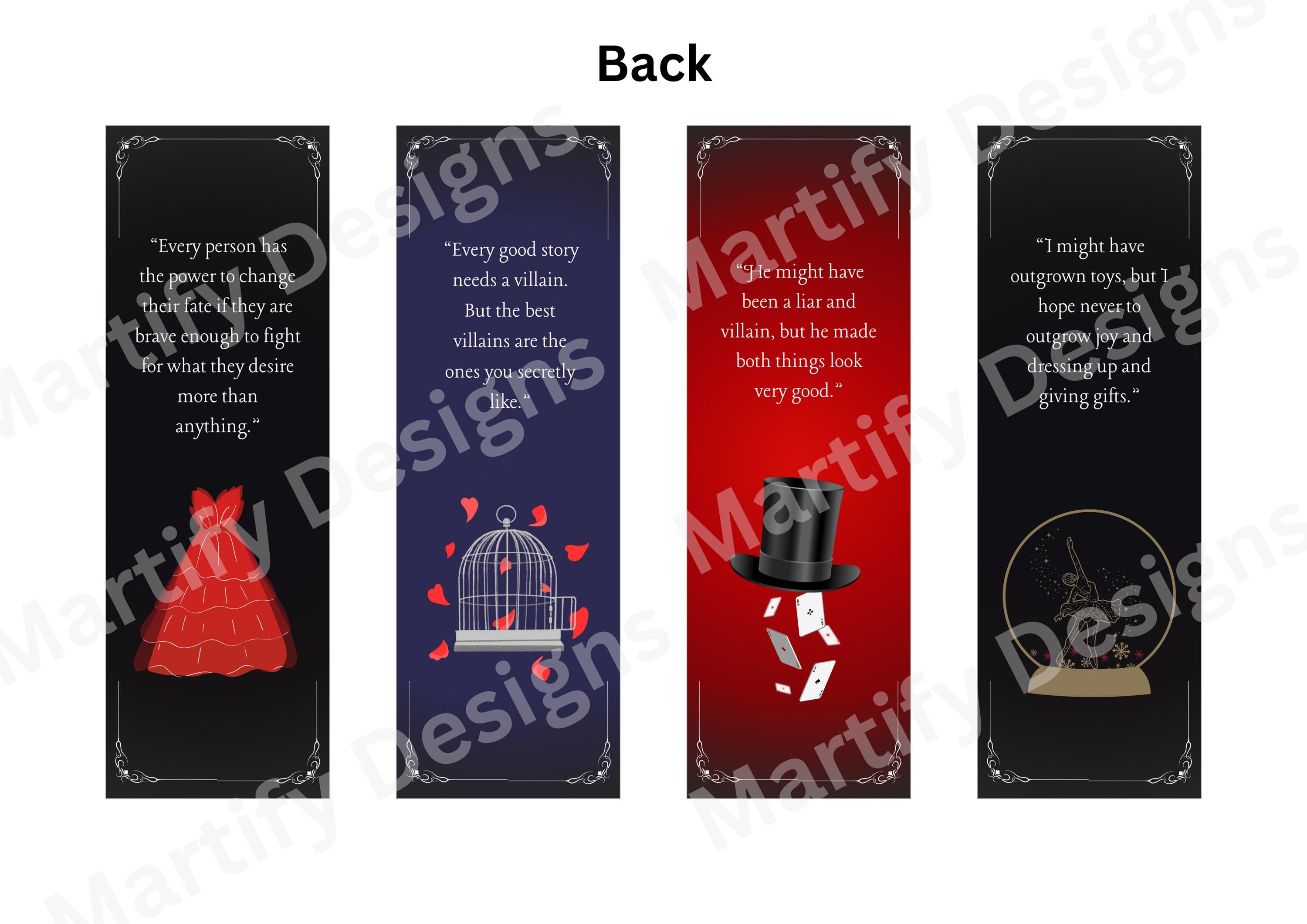 Printable Bookmarks Inspired by the Caraval Series by Stephanie Garber ...