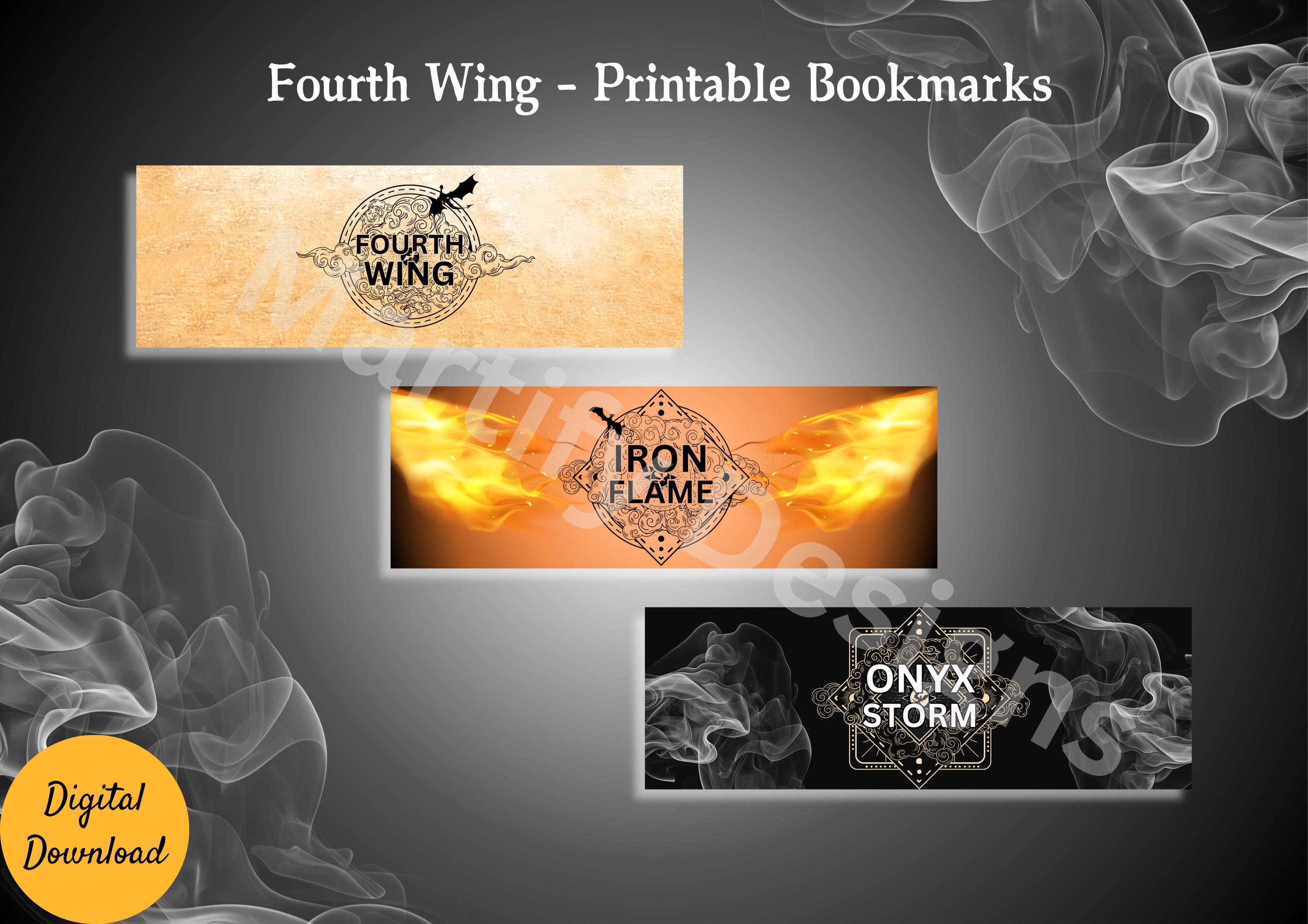Fourth Wing Bookmarks: Dragon Rider Fantasy Art (digital Download) - Etsy