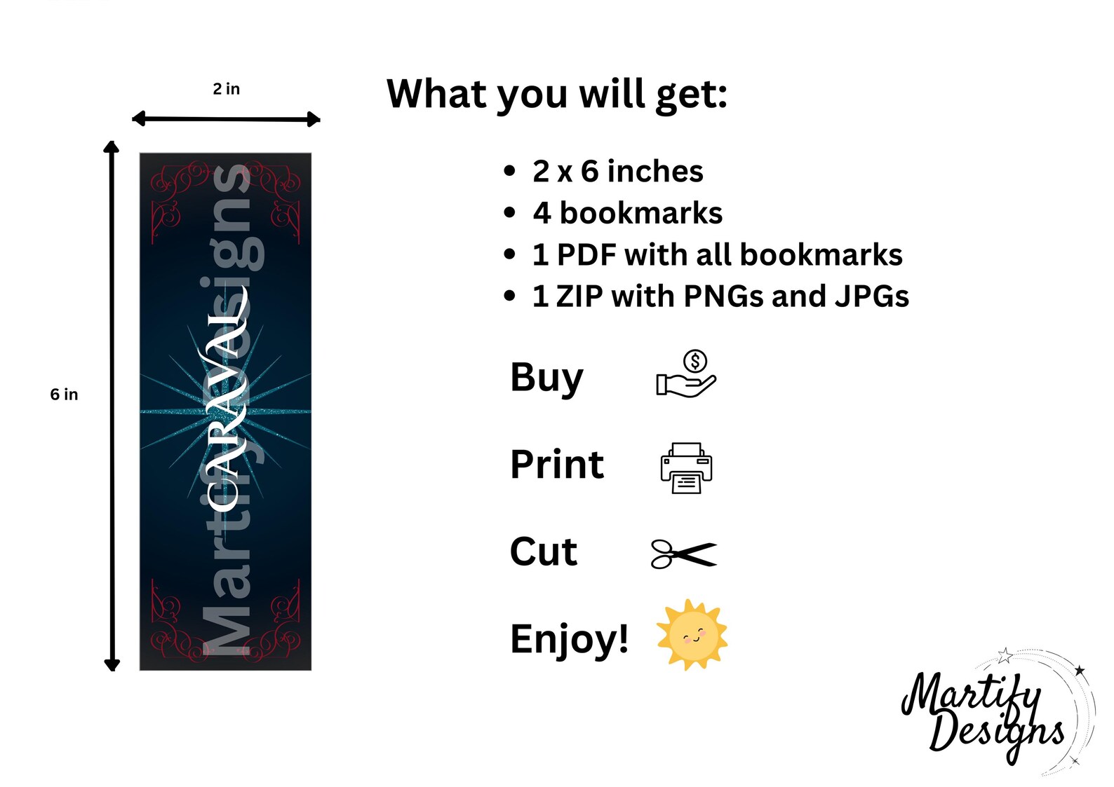 Printable Bookmarks Inspired by the Caraval Series by Stephanie Garber ...