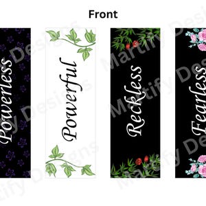 Printable Bookmarks Inspired by the Powerless Trilogy by Lauren Roberts ...