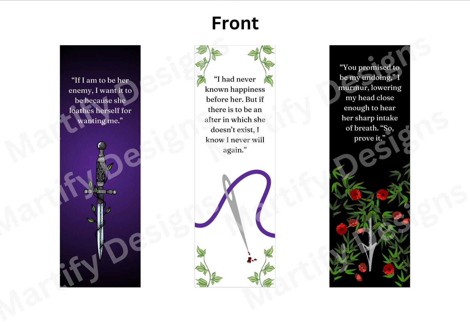 Printable Bookmarks Inspired by the Powerless Trilogy by Lauren Roberts ...