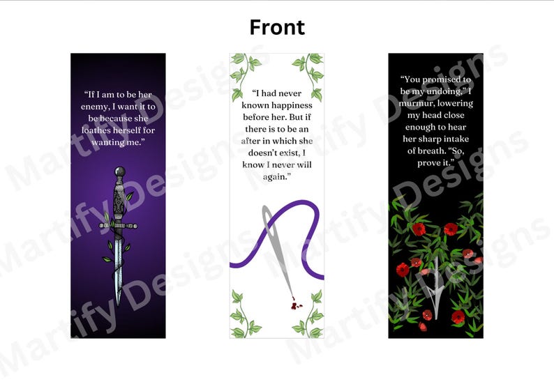 Printable Bookmarks Inspired by the Powerless Trilogy by Lauren Roberts ...