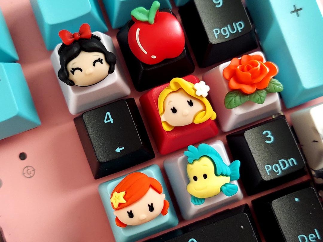 Disney Princess Inspired Keycaps Kawaii Cute Snow White - Etsy