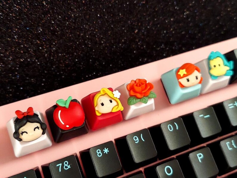 Disney Princess Inspired Keycaps Kawaii Cute Snow White - Etsy
