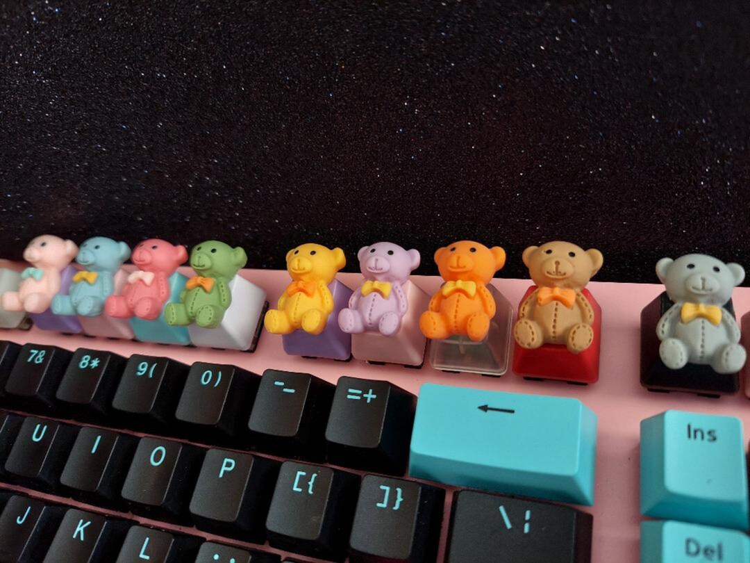 Teddy Bear Keycap Artisan Kawaii Cute - Etsy