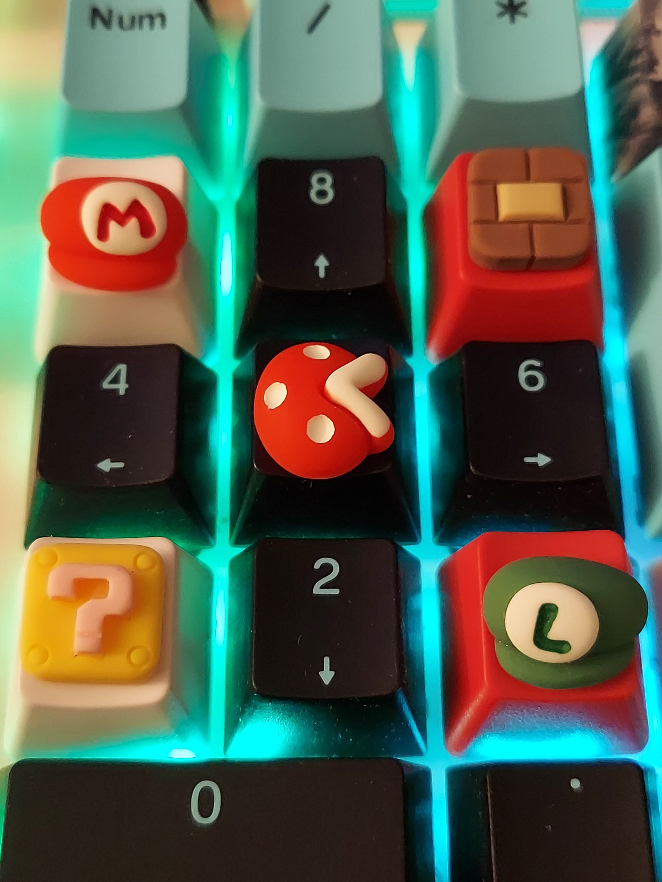 Mario Inspired Keycaps Nintendo Luigi Artisan Cute - Etsy