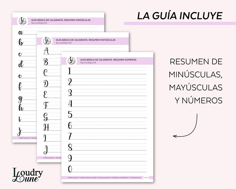 Combo Basic Calligraphy Guide for Small and Large Marker 105 Sheets ...