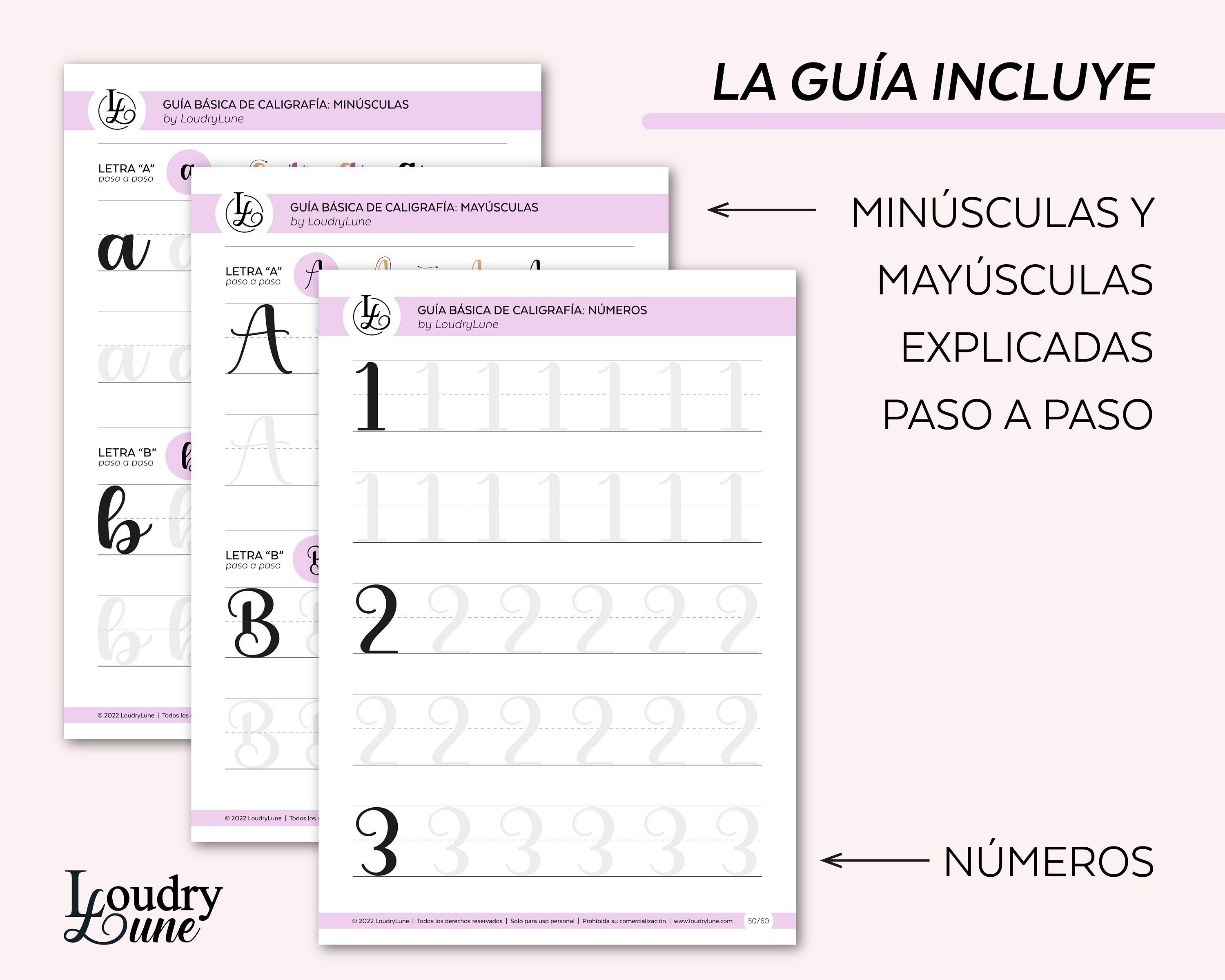 Combo Basic Calligraphy Guide for Small and Large Marker 105 Sheets ...