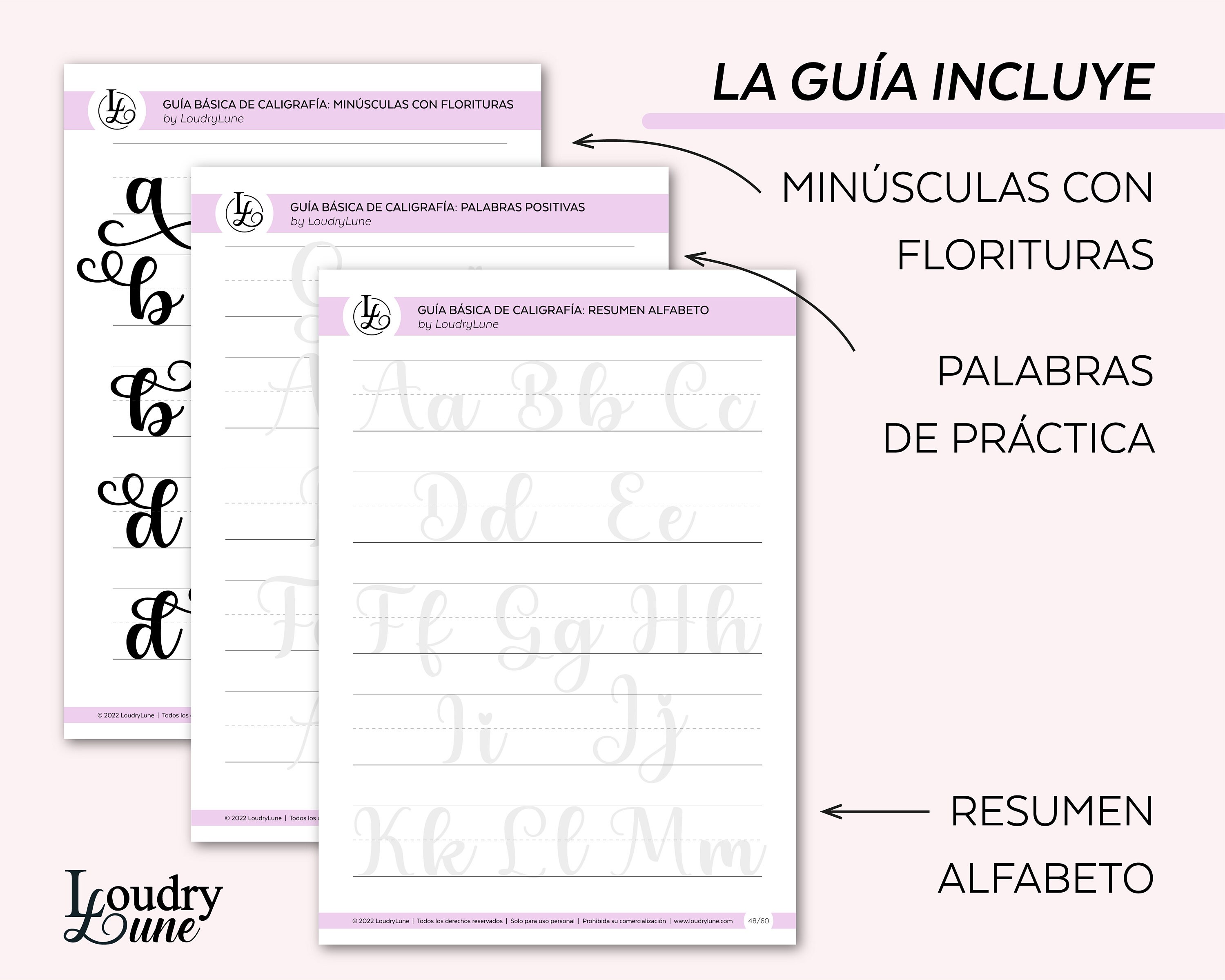 Combo Basic Calligraphy Guide for Small and Large Marker 105 Sheets ...