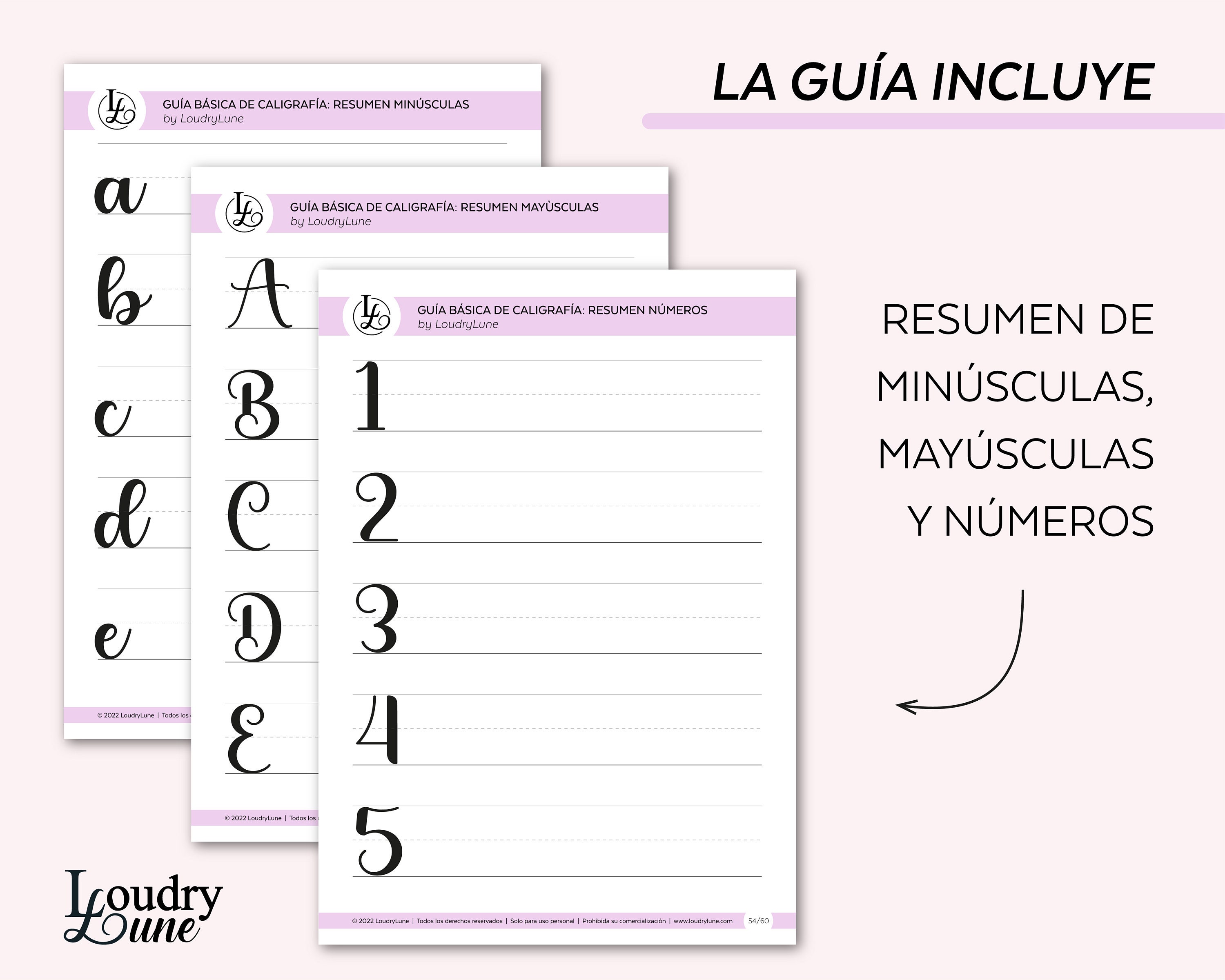 Combo Basic Calligraphy Guide for Small and Large Marker 105 Sheets ...