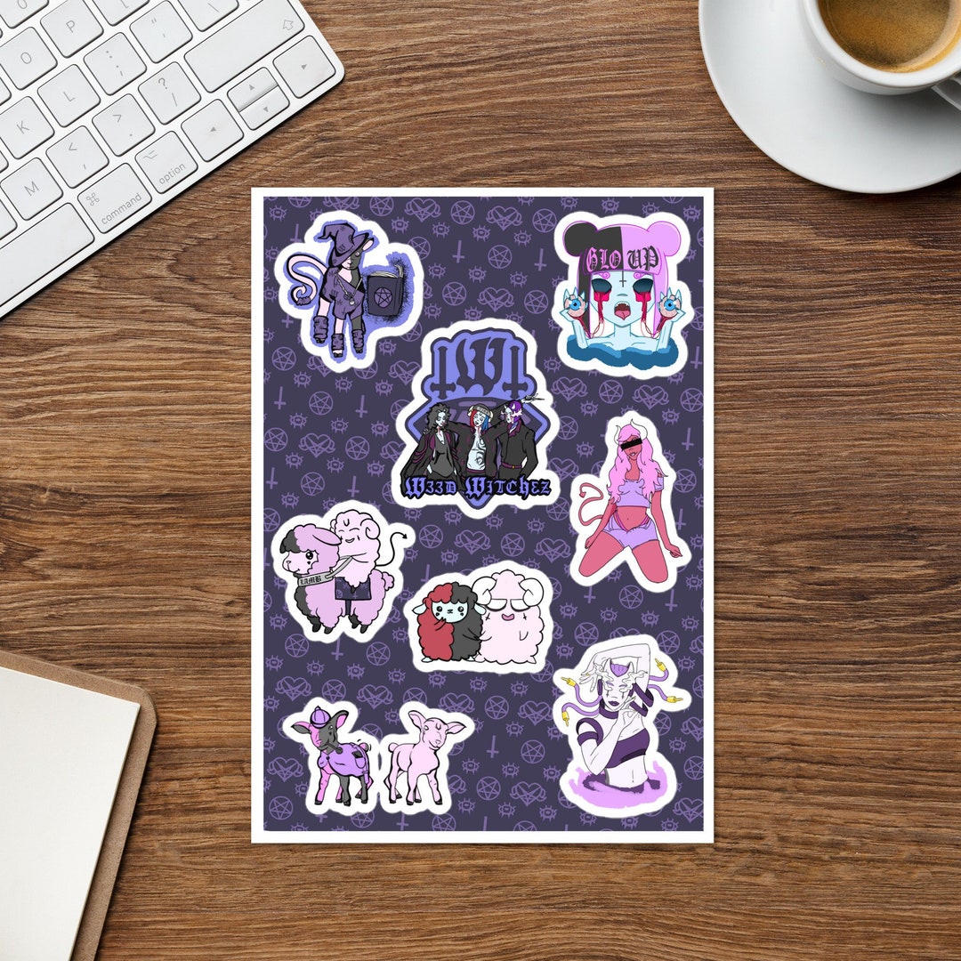 Devil Lamb Sticker Sheet, Sticker Set, Cute Stickers, Aesthetic ...